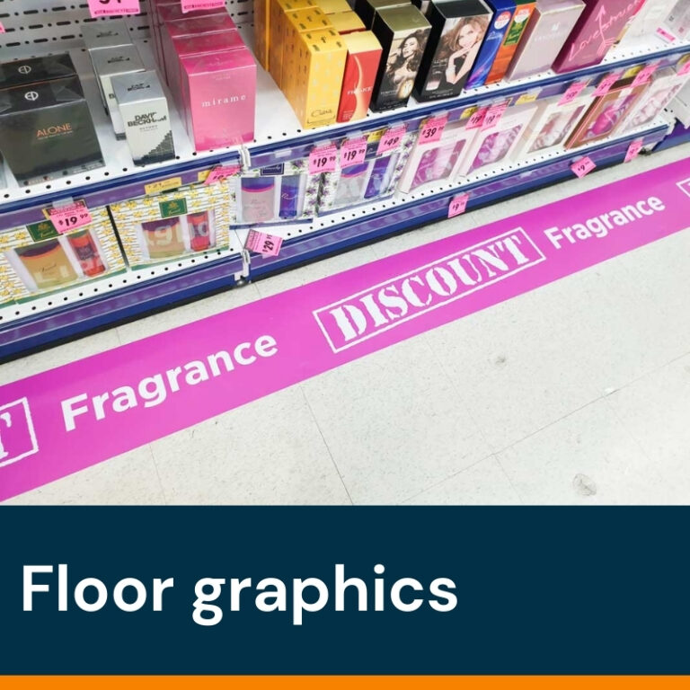 Shop floor graphics designed & printed in Cardiff, Newcastle