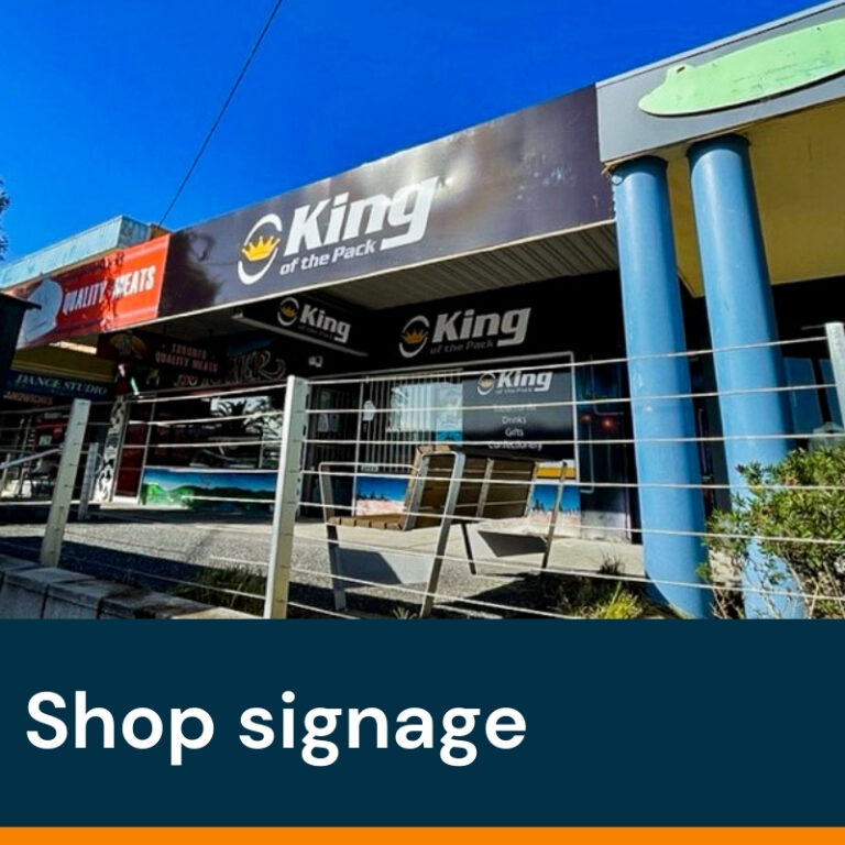 Shop signage designed & printed in Cardiff, Newcastle